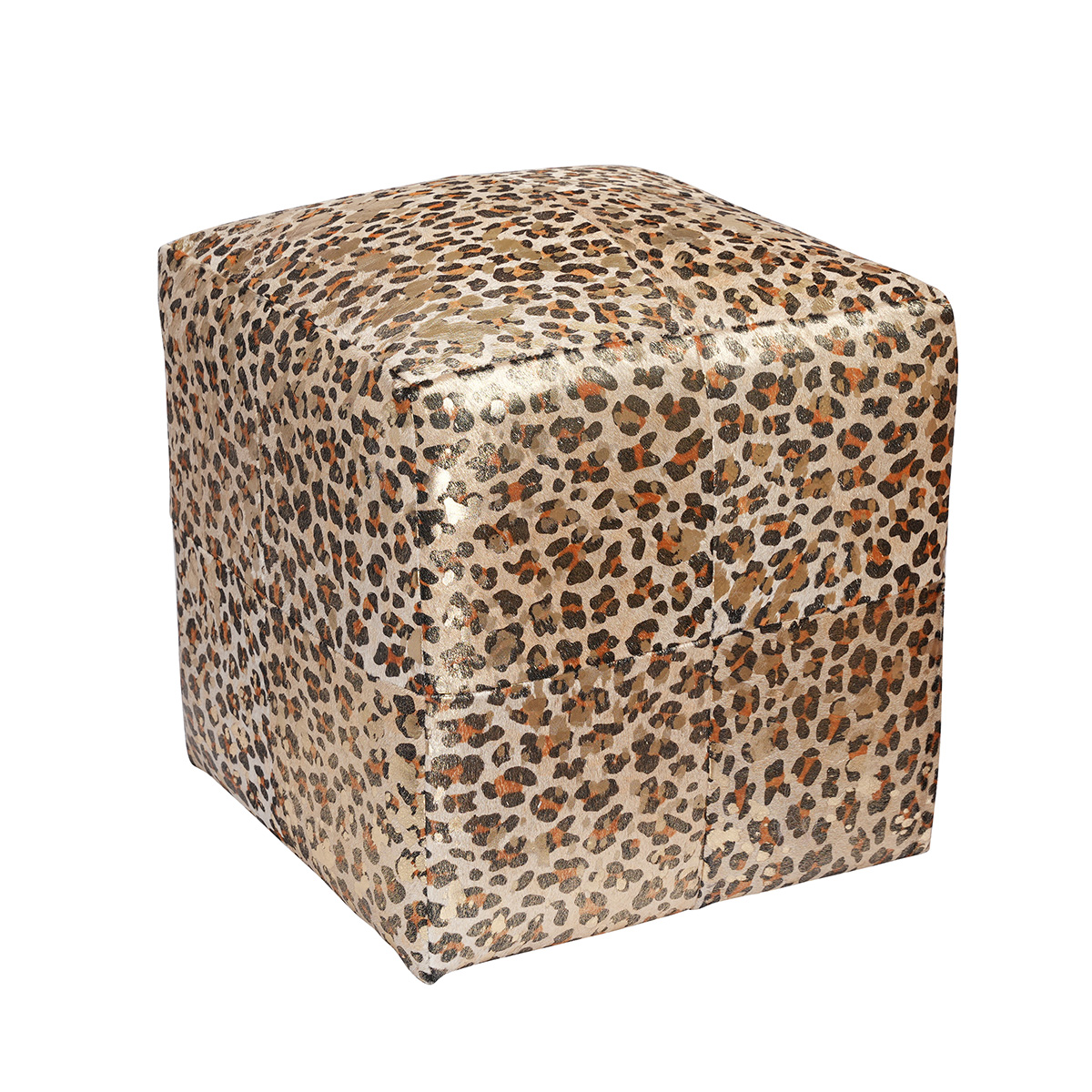 Acid Wash Cowhide Poufs - BSTrading