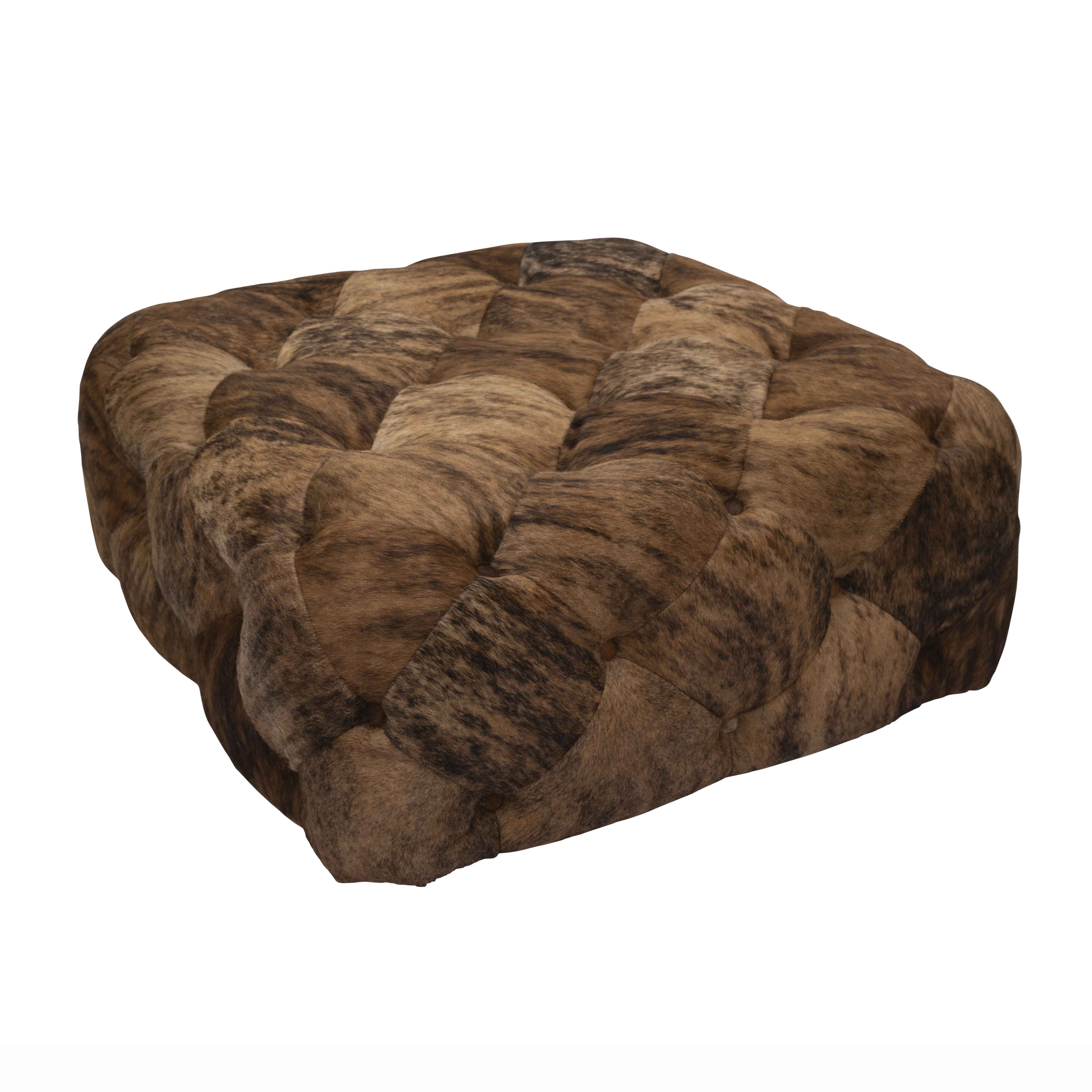 Cowhide Tufted Ottomans - BSTrading